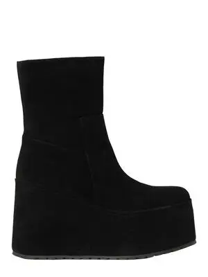 PALOMA BARCELO Blaire Suede Ankle Boots With High Wedge Heel And Round Toe