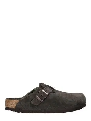 BIRKENSTOCK Shearling Boston Clogs - Brown