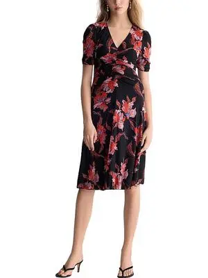 Diane Von Furstenberg Koren Reversible Ruched Mesh Dress - Iris Falls