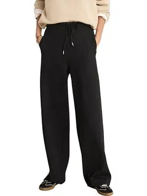 Mint Velvet Side Stripe Barrel Trousers - Black