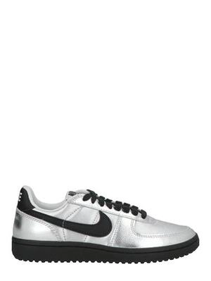 Nike Sneakers Size Leather, Textile Fibers - Silver