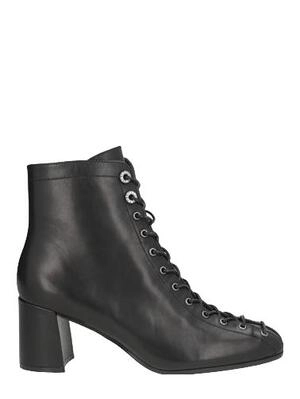 PINKO Woman Ankle Boots Black Size 9 Leather, Rubber
