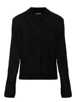MONCLER Cable-knit Logo-patch Cardigan