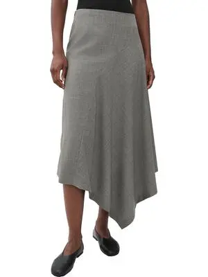 ST. AGNI Wool Asymmetrical Skirt - Pumice