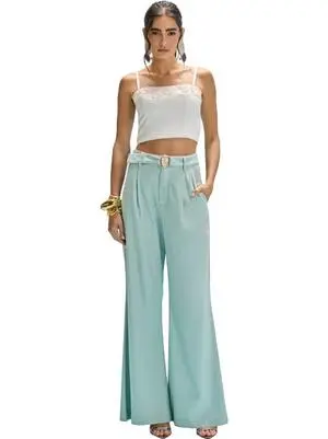 PatBO Aquamist Linen Pant - Blue