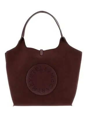 Stella McCartney BORSA TOTE REVERSIBILE CON LOGO ALTER MAT & ALTER SUEDE Red