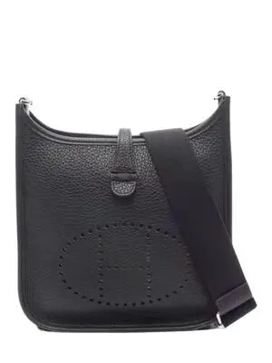 Hermès 2025 23 Evelyne Clemence Leather Shoulder Bag Black