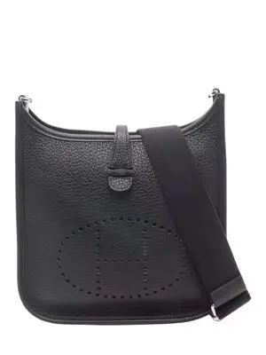 Hermès 2025 23 Evelyne Clemence Leather Shoulder Bag Black
