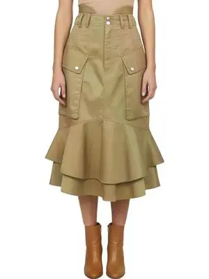 MARISSA WEBB Ruffled Cargo Midi Skirt