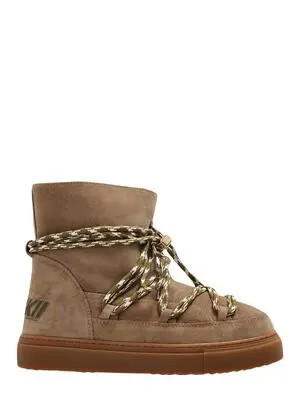 Inuikii Inuikii Inuikii Double Tie Suede Boots Beige