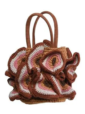 Farm Rio Floral-crochet Wool Top Handle Bag - Multicolor