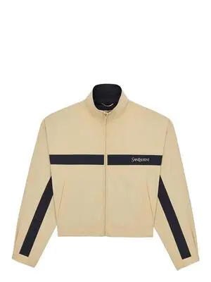 Saint Laurent Jacket In Cotton - Mastic