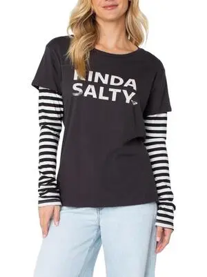 ROXY Kinda Salty Two-fer T-shirt