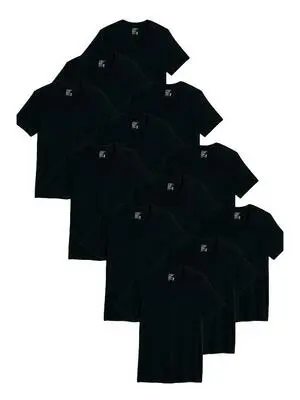 JOCKEY 100% Cotton Classic V-neck Undershirt12 Pack Black