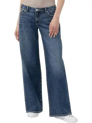 SILVER JEANS CO. Low Rise Baggy Wide Leg Jeans - Juniper
