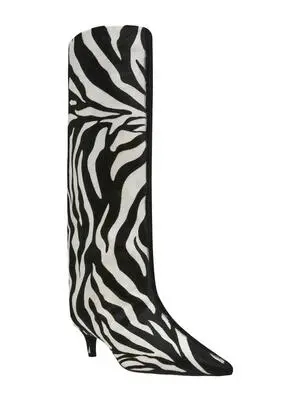 Steve Madden Lysara Knee High Boot Zebra Mult
