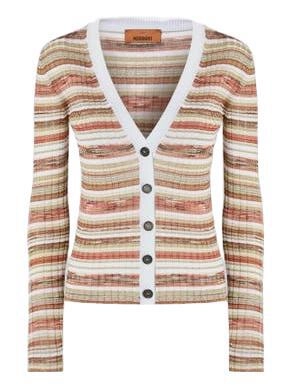 Missoni Ribbed Striped Viscose-blend Cardigan - Multicoloured