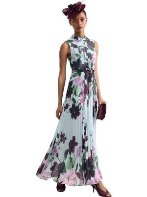 PHASE EIGHT Dahlia Floral Pleated Maxi Dress - Multi