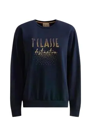 ALVIERO MARTINI 1° CLASSE Destination Embellished Logo-print Sweatshirt