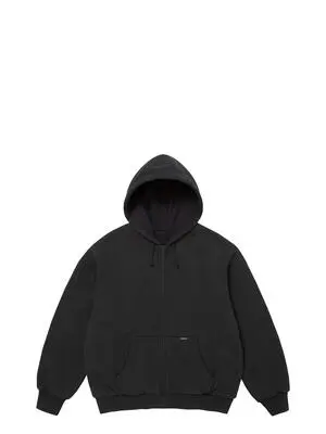 SUPREME Reversible Work Zip Up Hooded Sweatshirt 'black'