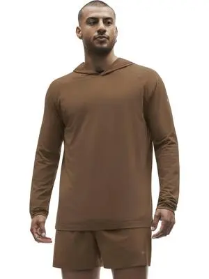 Alo Yoga Vapor Long Sleeve Hoodie Java Brown