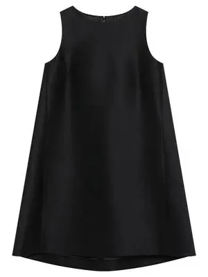 Balenciaga A-line Wool-silk Mini Dress - Black