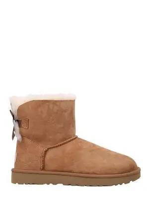 UGG Ugg Mini Bailey Bow II Suede Boots With Sheepskin Insole