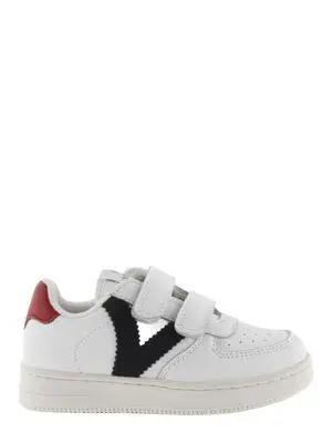 Victoria Beckham Tiempo Leather-effect Sneakers With Hook-and-loop Straps - Multicolor