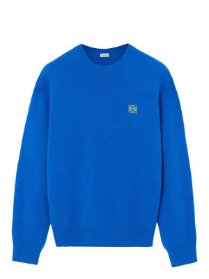 Loewe Wool-blend Anagram Sweater - Blue