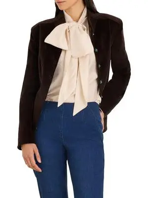 NIC+ZOE Stretch Velvet Riding Jacket - Java