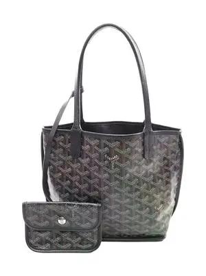 Goyard 2015-2026 Mini Goyardine Reversible Anjou Tote Bag Black