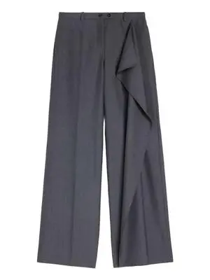 JIL SANDER Jil Sander Women Fil-À-Fil Wool Trousers Gray