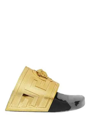Versace La Medusa Rubber Slides - Silver