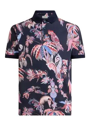 Etro Etro Men Palm And Parrot Print Polo Shirt Multicolor
