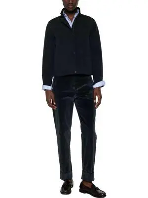MASON'S Button-fastening Turn-up Trousers - Blue
