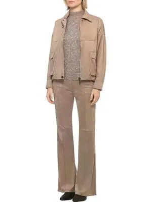 D.exterior Sequin-embellished High-neck Top Neutrals