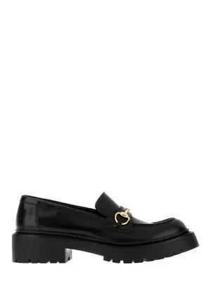 GUCCI Gucci Women Black Leather Loafers