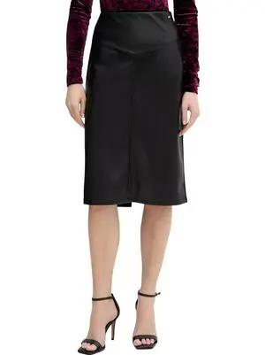 MORGAN Jmado Pencil Midi Skirt - Black