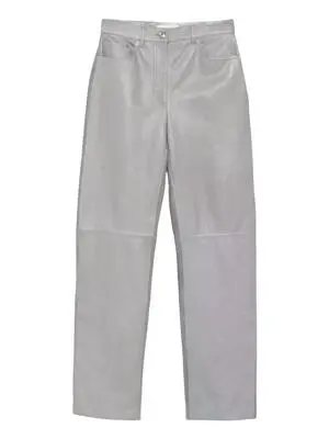 Sportmax Paneled Leather Trousers - Grey