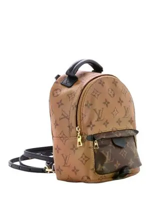 LOUIS VUITTON Palm Springs Reverse Monogram Canvas Mini Backpack Brown