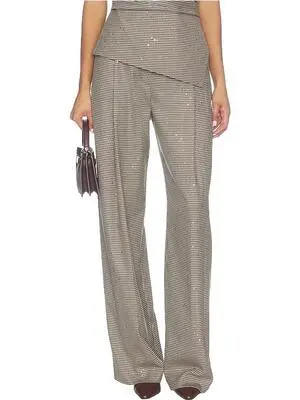 THE SEI The Sei Boyfriend Trouser In Black & White.