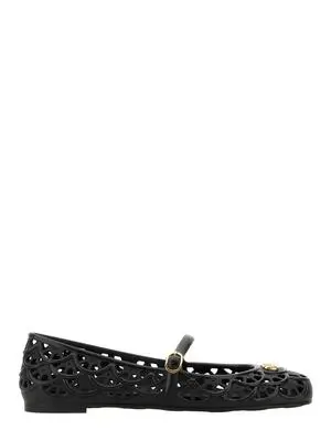 Valentino Garavani Valentino Garavani Women Black Rubber Vlogo Signature Ballerinas Black