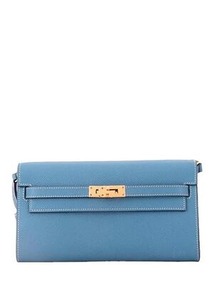 Hermès Kelly To Go Wallet Epsom - Blue