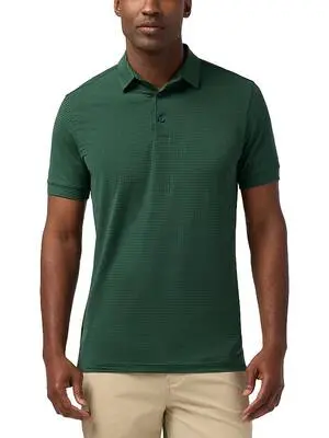 Mizzen+main Copa Short Sleeve Trim Fit Polo Shirt Pine
