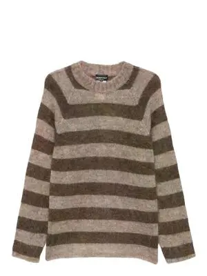 EMPORIO ARMANI Striped Mohair-blend Sweater