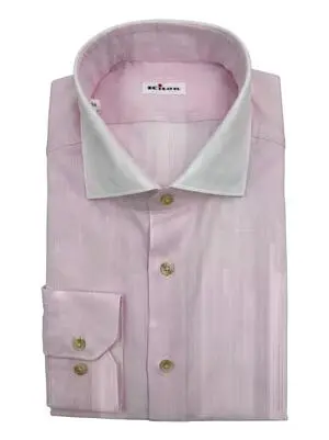 KITON Striped Contrast-collar Shirt