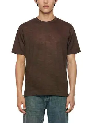 MANIFATTURE DEL NORD Crew-neck T-shirt - Brown