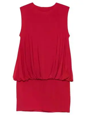 Norma Kamali Sleeveless Babydoll Dress - Red