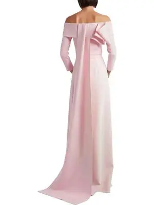 SAFIYAA Off-shoulder Bow-detail Maxi Dress