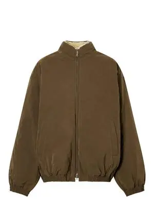 SSSTEIN Reversible Padded Waxed-shell And Shearling Jacket - Green